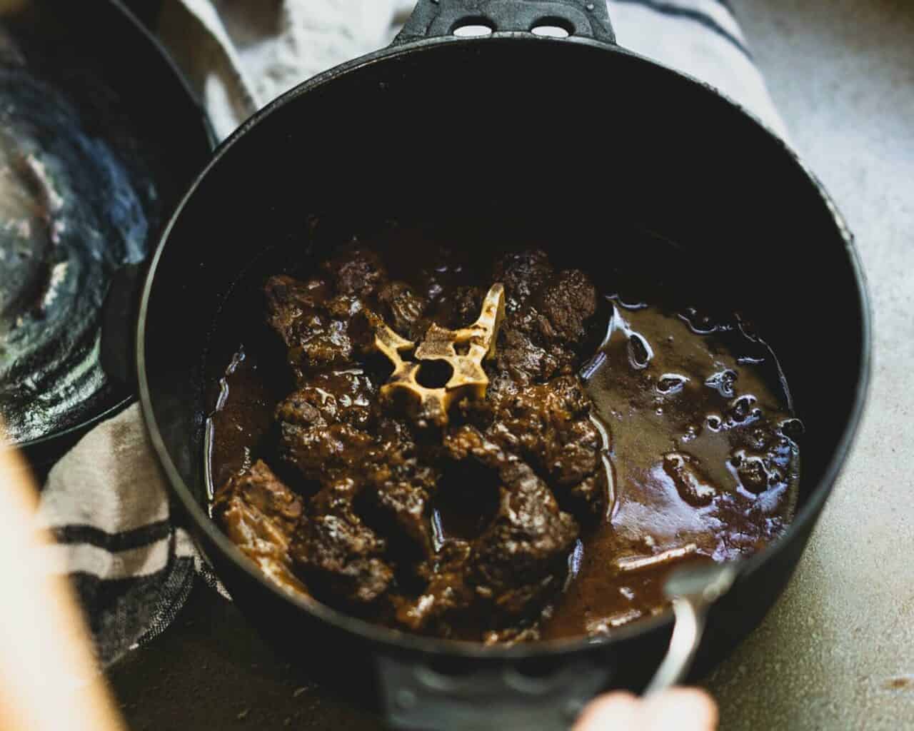 Barbecue Braised Venison Neck Chop - Modern Huntsman